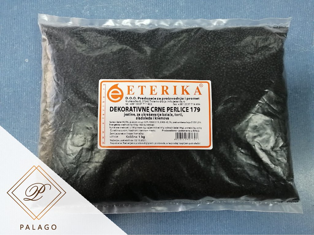 Dekorativne perlice crne 1kg