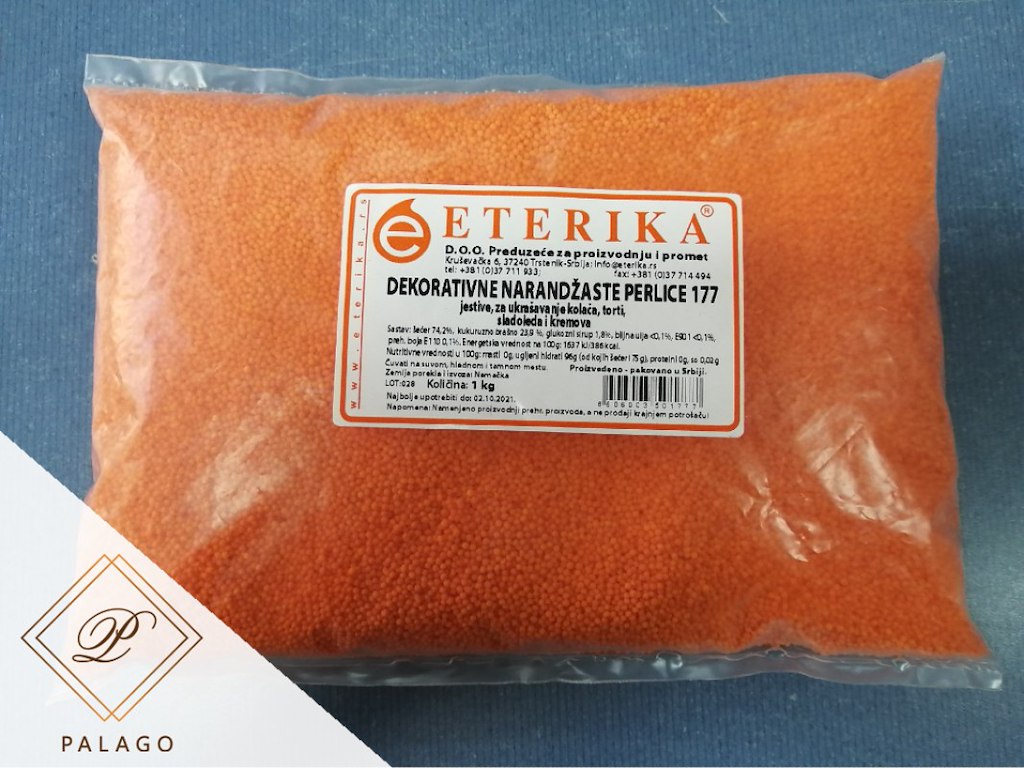 Dekorativne perlice narandžaste 1kg