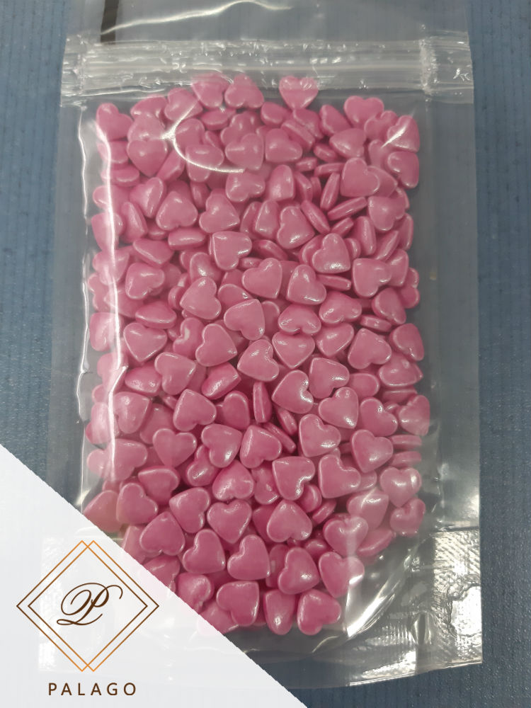 Dekori za kolače srca roze 50g