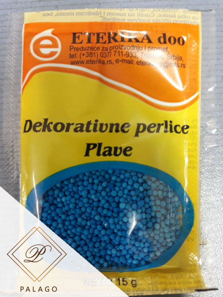 Dekorativne perlice plave 15g