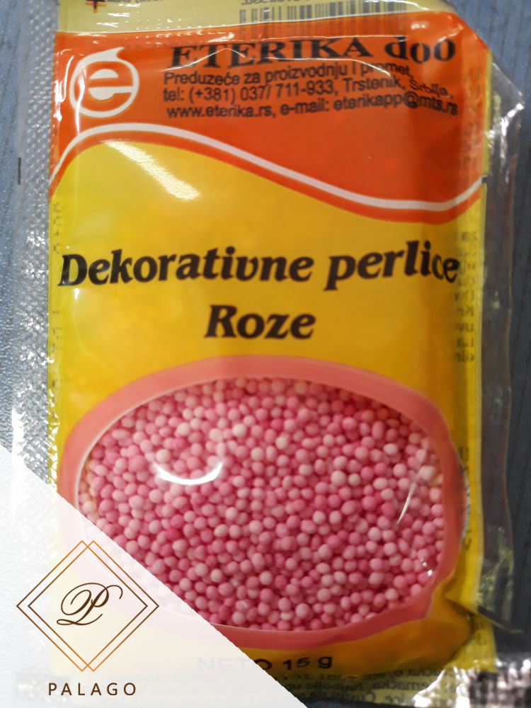 Dekorativne perlice roze 15g.