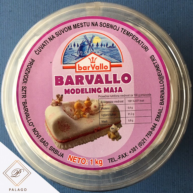 Modeling masa 1kg bela Barvalo