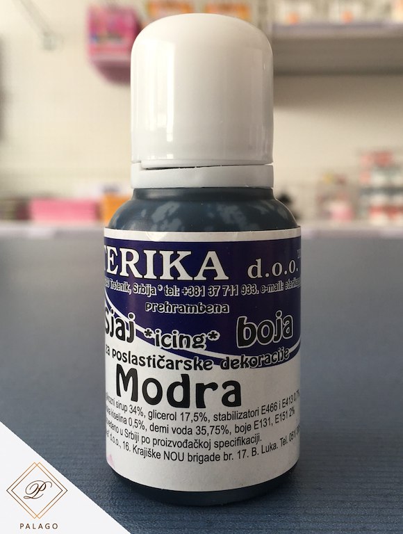 Sjaj boja modra 0,25ml. Eter.