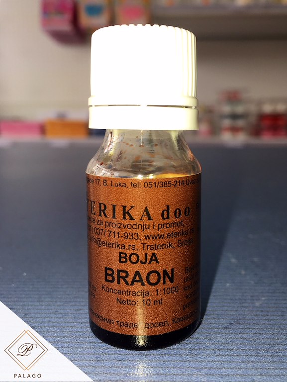 Braon boja tečna 10ml. Eter.