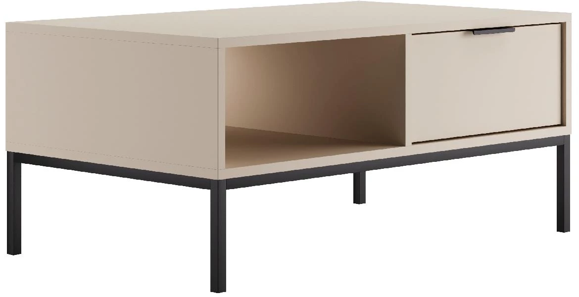Austin klub sto 1 fioka 100x60x45,4 cm bež kašmir/crni