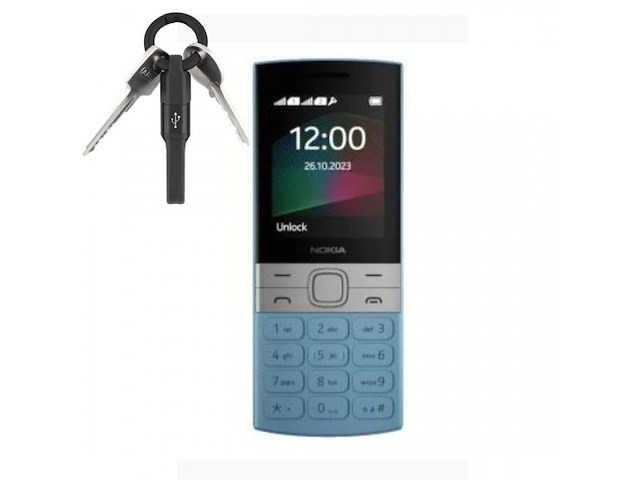 NOKIA 150 PLAVI MOBILNI Telefon + GRATIS TNB CBMUSBKEYBK USB Kabel BLACK