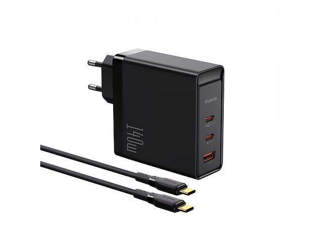 MCDODO CH-2913 SET ZIDNI Punjač 140W PRO, DUAL TIP-C+USB-A + KABL 240W  TIP-C NA C, 2m
