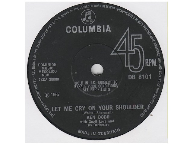 Ken Dodd – Let Me Cry On Your Shoulder 7` SINGL