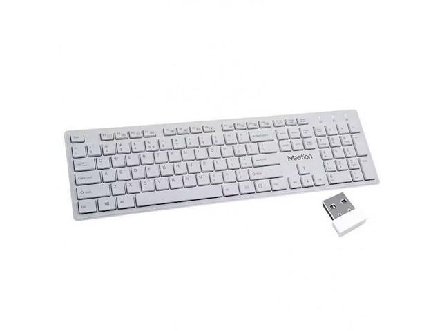 MEETION WK841 BEŽIČNA 2.4GHZ SILENT Tastatura, BELA