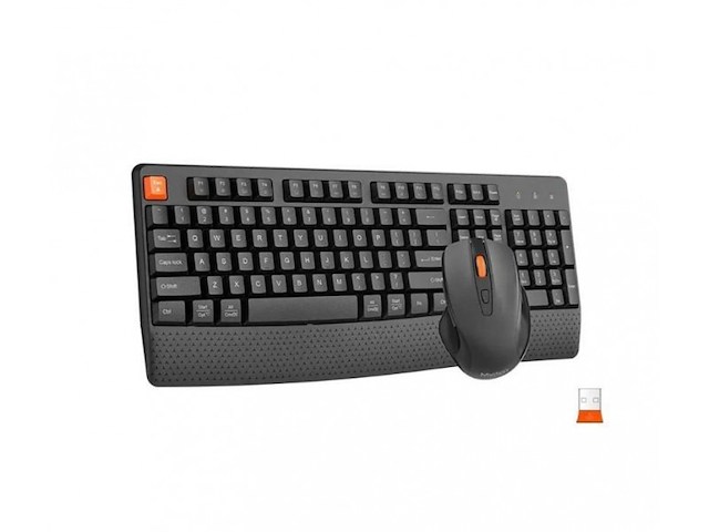 MEETION C4130BK SET 2U1, BEŽIČNA 2.4GHZ SILENT Tastatura + BEŽ.MIŠ, CRNI