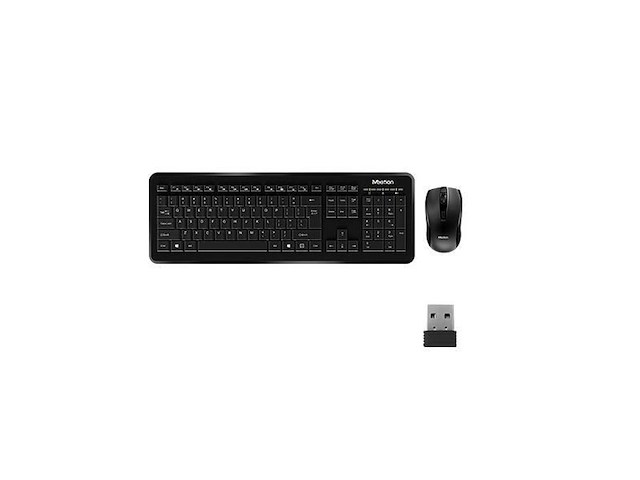 MEETION C4120LITBK SET 2U1, BEŽIČNA 2.4GHZ SILENT Tastatura + BEŽ.Miš, CRNI