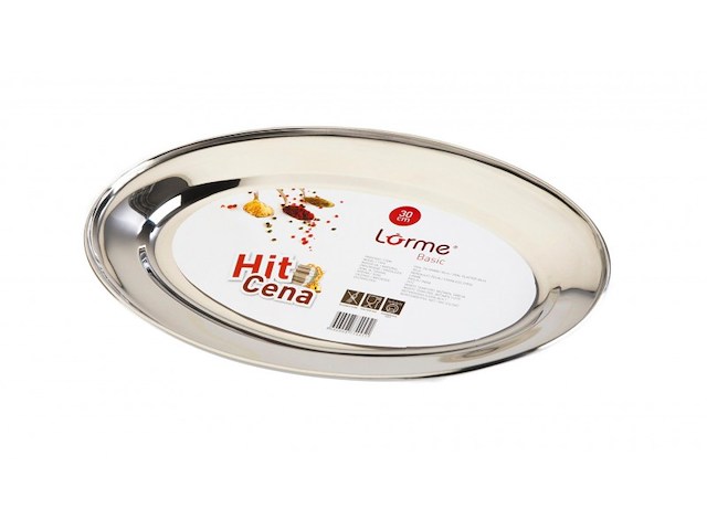 LORME Basic inox oval za hranu 30CM