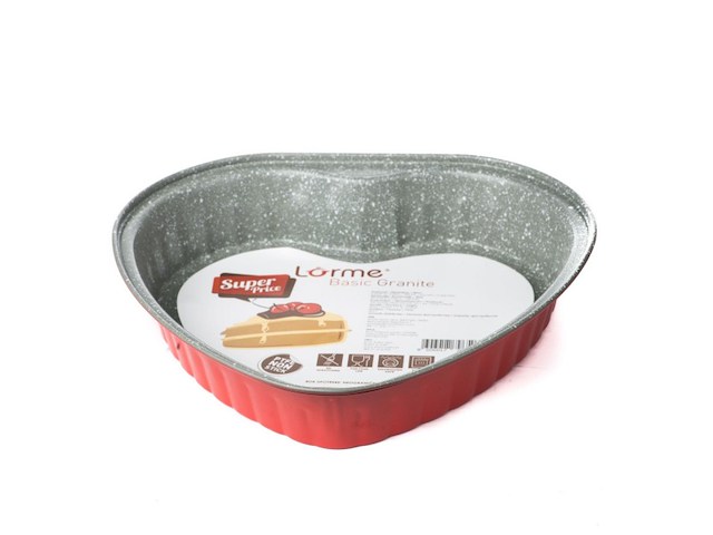 LORME Basic granit tepsija srce  27*26.5*4.5CM