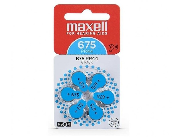 MAXELL PR44 (675) 6BS ZINC BATERIJA PAK 6kom