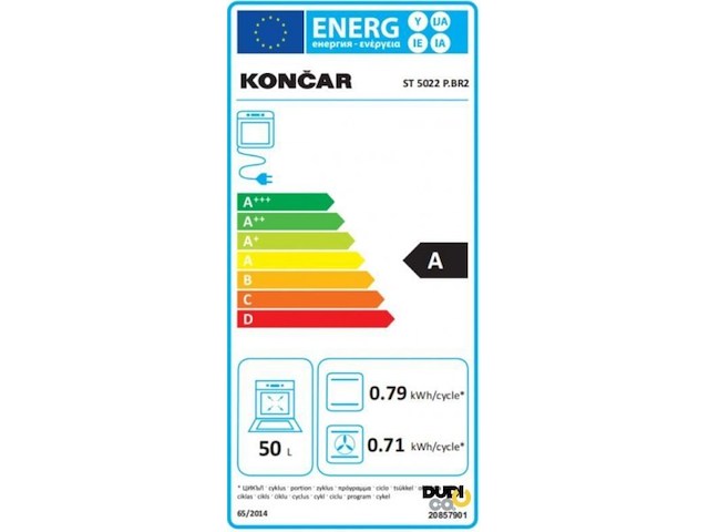 KONČAR Kombinovani šporet, Ringle - Plin ST 5022 P.BR2