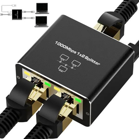 Ethernet Spliter 1/2 1000Mbps KT-ETS12 ( 11-525 )