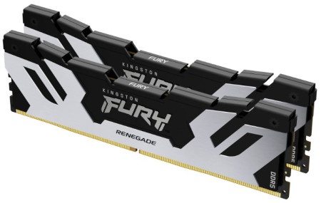 Kingston ddr5 48gb (2x24gb) 8400mt/s [fury renegade], non-ecc clocked udimm, cl40 1.45v, 288-pin 1rx8, silver/black, memory kit, xmp ( KF58