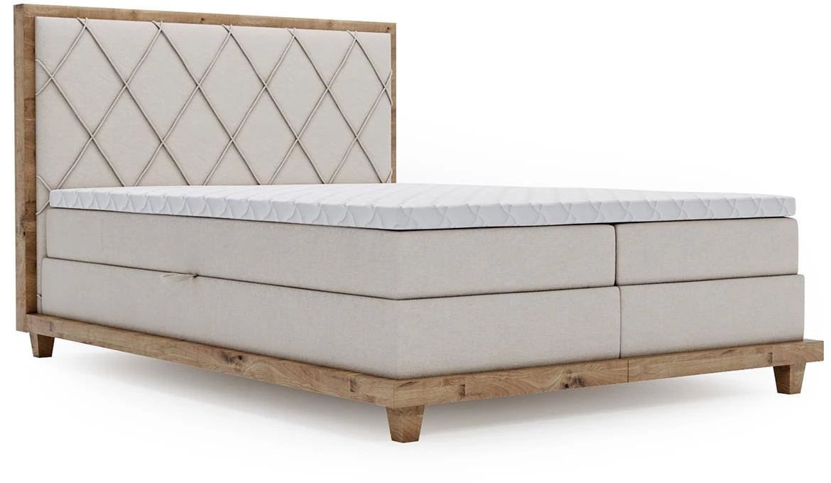 Boston Legacy 01 boxspring krevet 152x220x115 cm bež