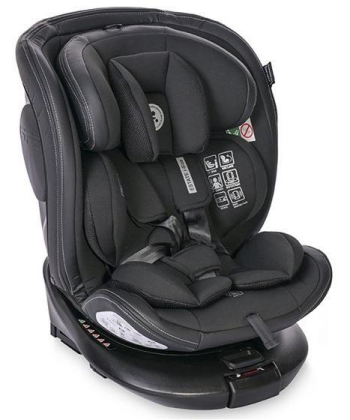 Lorelli Bertoni Estate i-Size Isofix roto auto sedište za bebe 40-150 cm - Black Jasper