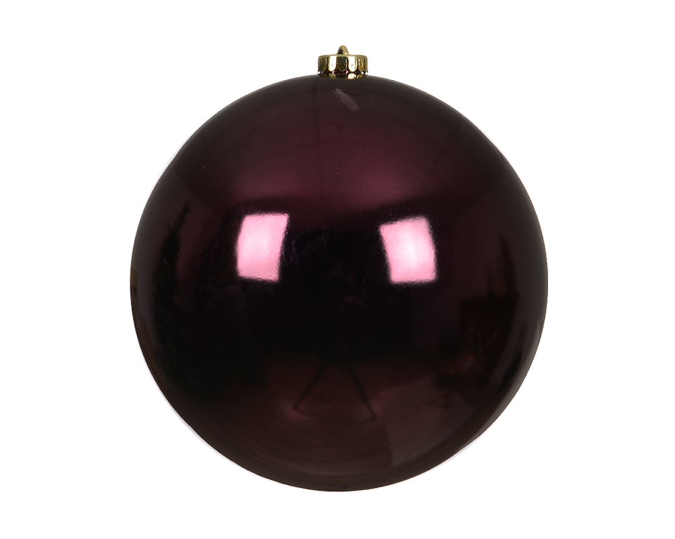 NG dekoracija - HANGING BAUBLE 14cm 022308 - Dark mauve - KMG