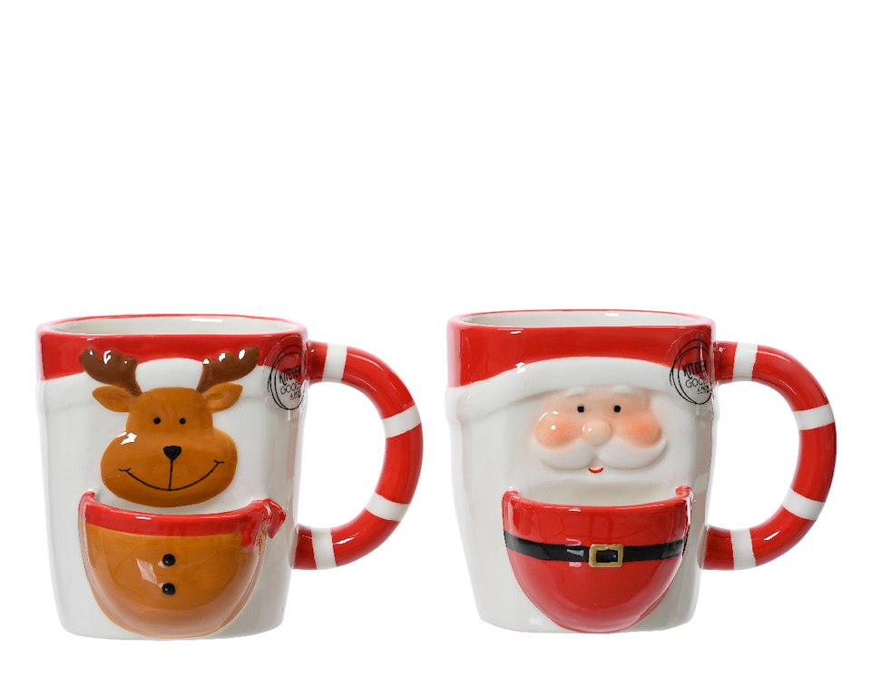 NG dekoracija - CHRISTMAS MUG 12cm 604107 - Red/colors - KMG