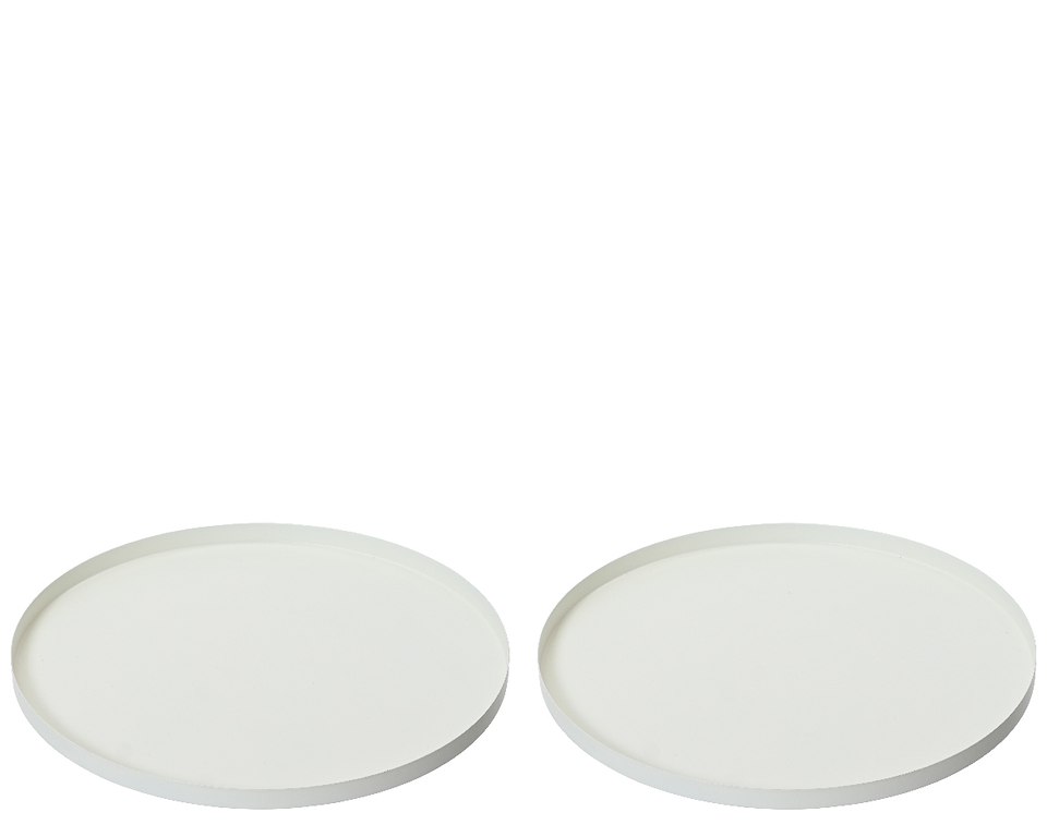 NG dekoracija - DECO PLATE IRON SET 2pcs 35cm 386509 - White - KMG