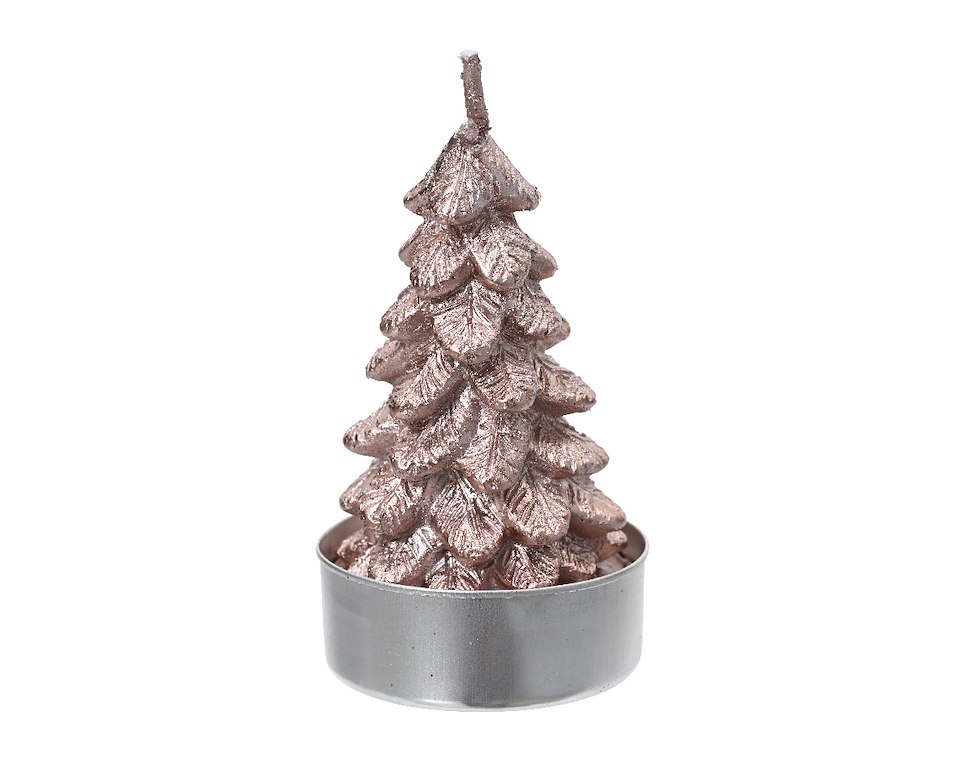 NG dekoracija - CANDLE PARAFFIN TREE 9cm 740976 - Blush pink - KMG