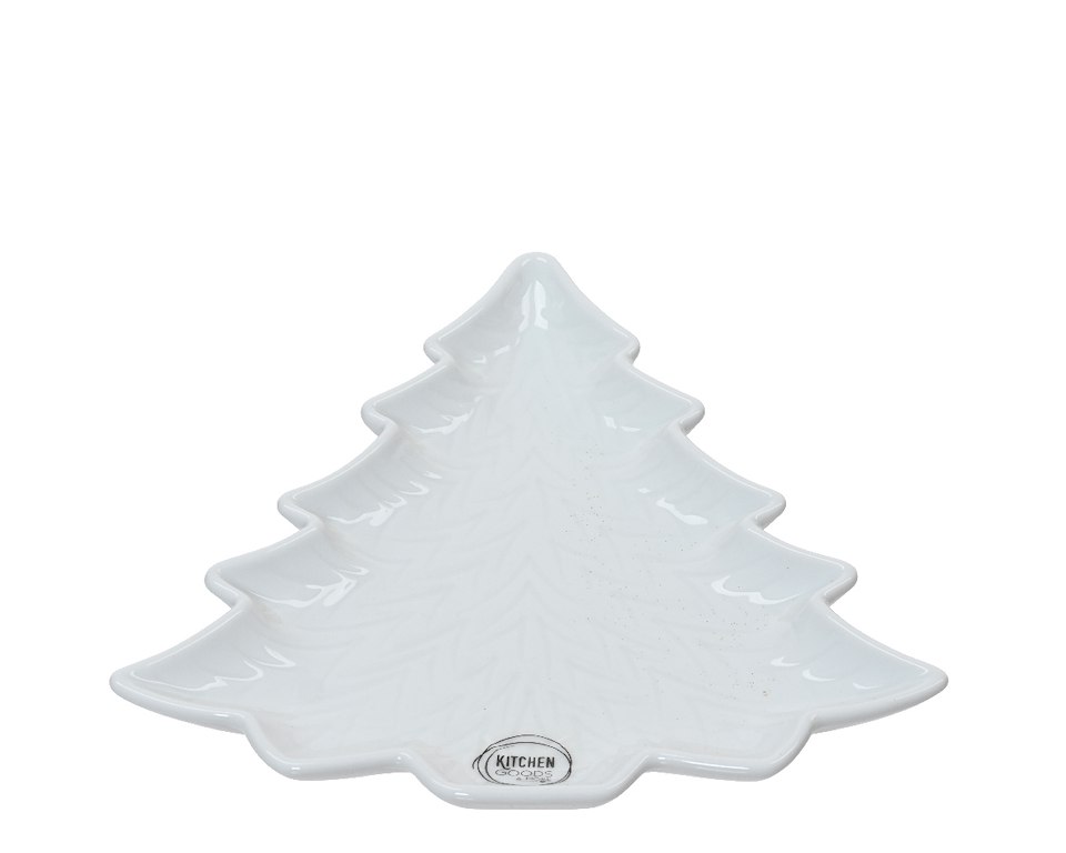 NG dekoracija - PLATE PORCELAIN TREE 20cm 604080 - White - KMG