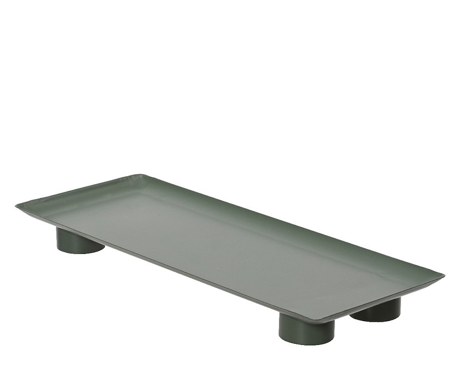 NG dekoracija - DECO PLATE IRON RECTANGLE 34cm 389798 - Green - KMG