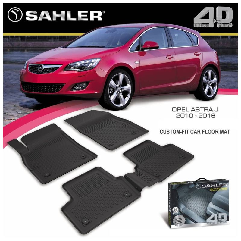 Gumene patosnice Opel Astra J HB 2010-2015 SAHLER - crna