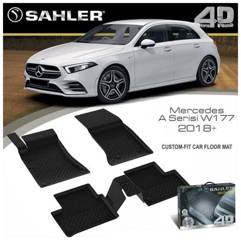 Gumene patosnice Mercedes A Serie HB W177 / SD V177 2018- SAHLER - crna