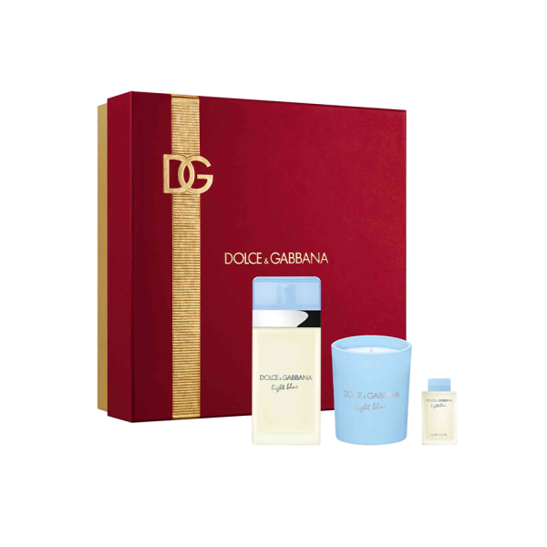 Light Blue Pour Femme Trio Gift Set with Candle