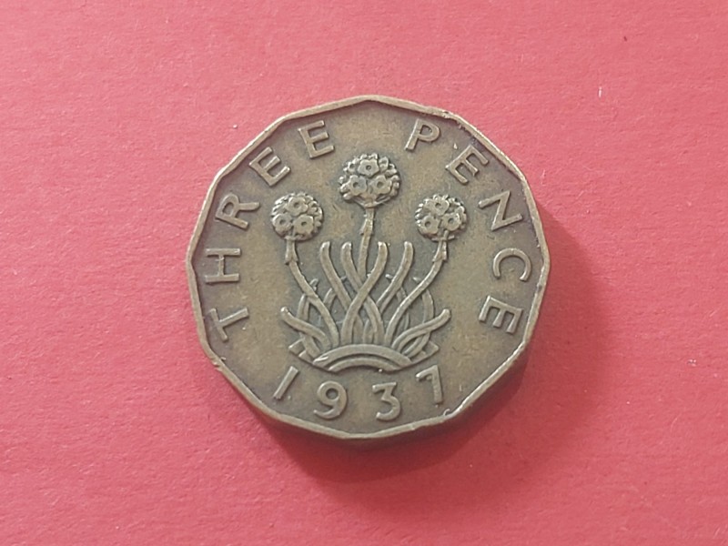 Britanija - three pence 1937 god