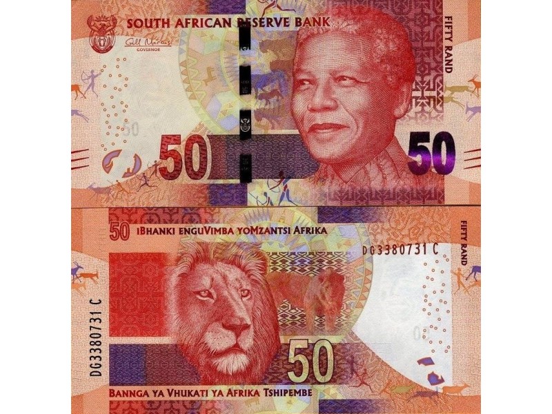 SOUTH AFRICA Južna Afrika 50 Rand 2016 UNC, P-140