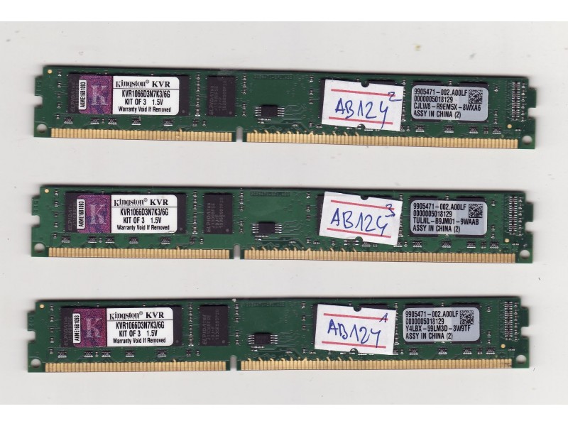 DDR3 6 Gb (3 x 2 Gb) Kingston