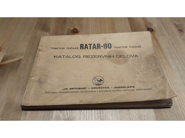 Traktor točkaš RATAR - 90 katalog rezervnih delova