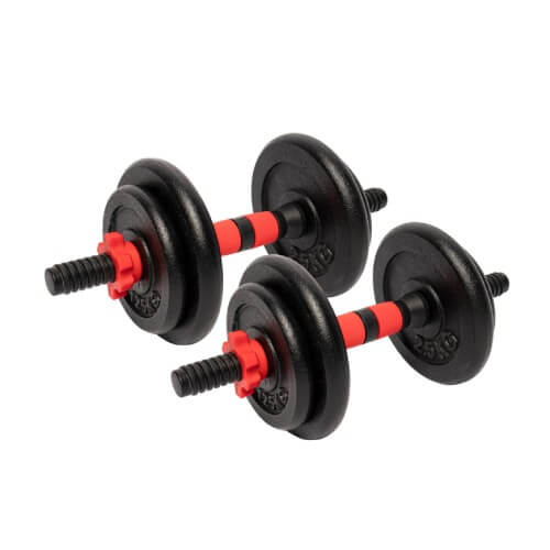 GORILLA SPORTS Set od 2 podesive bučice od livenog gvožđa 25 mm 30 kg