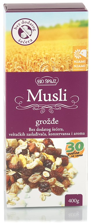 Musli - grožđe 400 g Bio Špajz