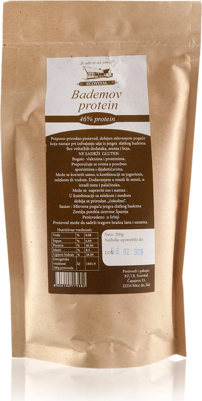 Bademov protein 200 g Ecovital