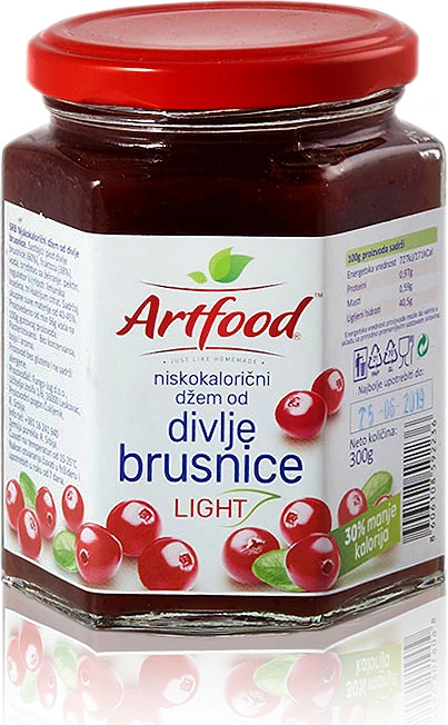 Niskokalorični džem od divlje brusnice light 300 g Artfood