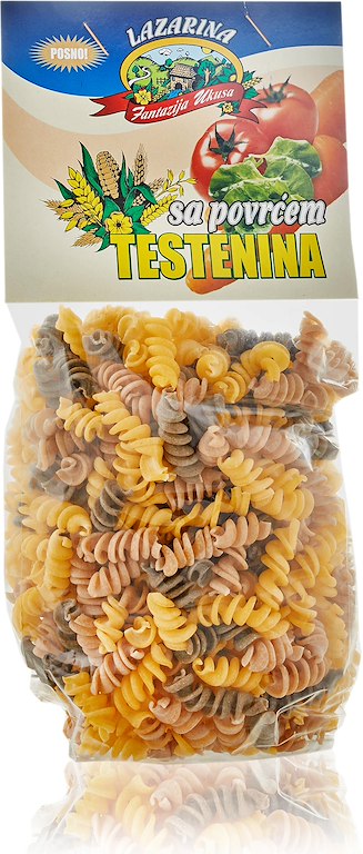 Testenina sa povrćem - spirale 300 g Lazarina