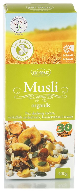 Musli (organski proizvod) 400 g Bio Špajz