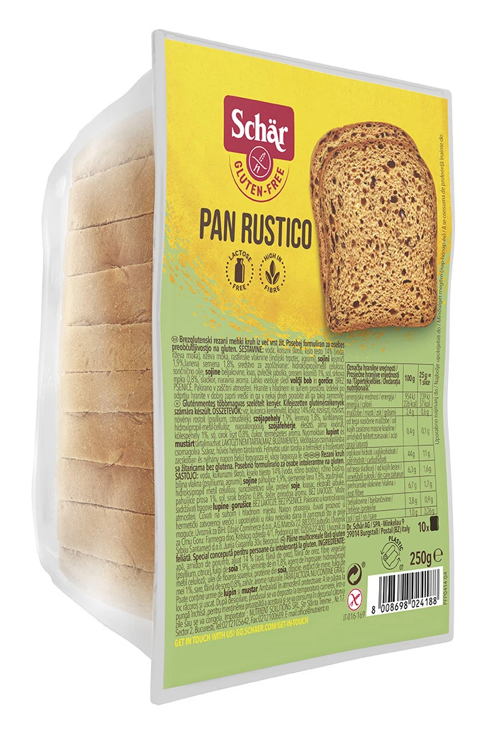 Hleb sa žitaricama Pan Rustico (sert. bez glutena) 250 g Schar