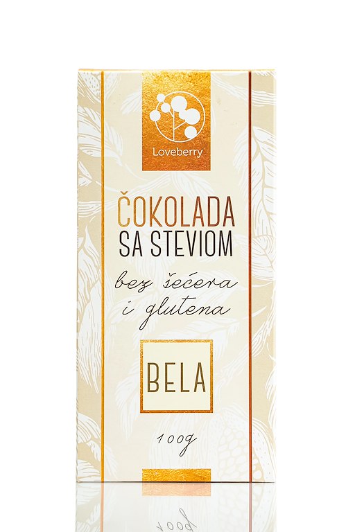 Čokolada bela sa stevijom 100 g Loveberry