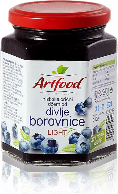 Niskokalorični džem od divlje borovnice light 300 g Artfood