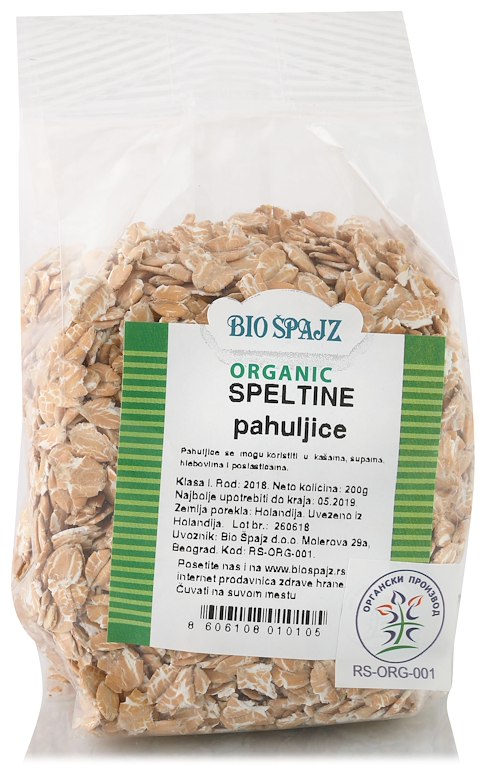 Speltine pahuljice (organski proizvod) 200 g Bio Špajz