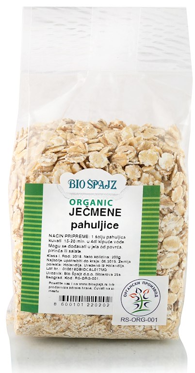 Ječmene pahuljice (organski proizvod) 200 g Bio Špajz