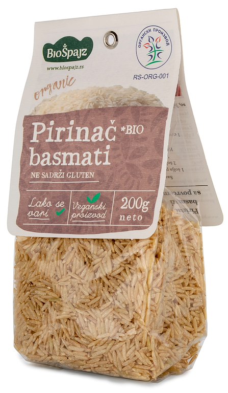 Integralni basmati pirinač (organski proizvod) 200 g Bio Špajz