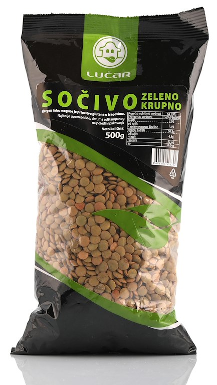 Zeleno sočivo 500 g Lučar