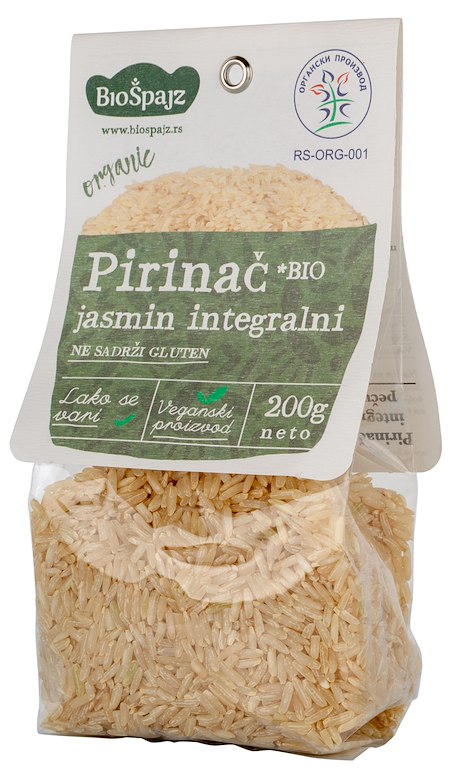 Integralni jasmin pirinač (organski proizvod) 200 g Bio Špajz